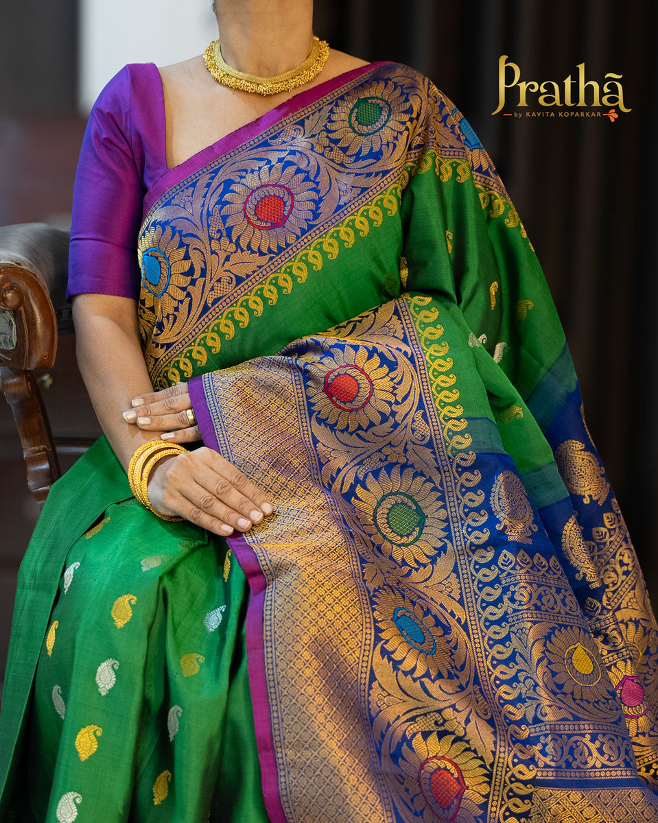 Designer Border Gadhwal GL-1-24-872 – Pratha Sarees by Kavita Koparkar