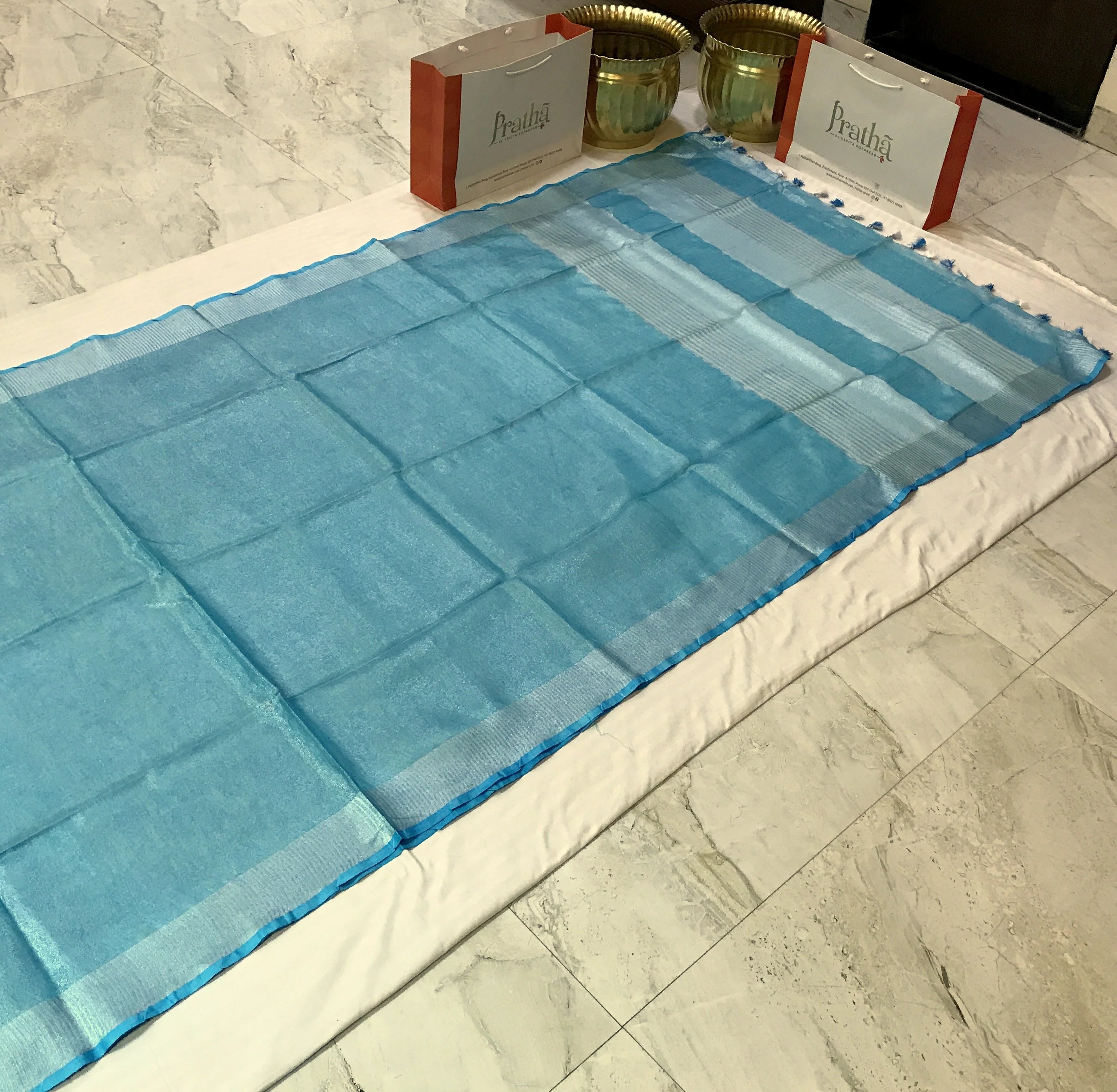 Tissue Linen – Pratha Sarees by Kavita Koparkar